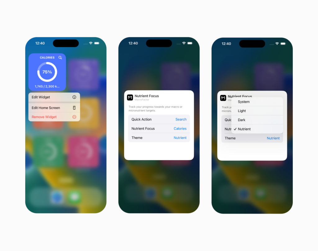 Experience MacroFactor Directly from Your Home Screen with Widgets - MacroFactor