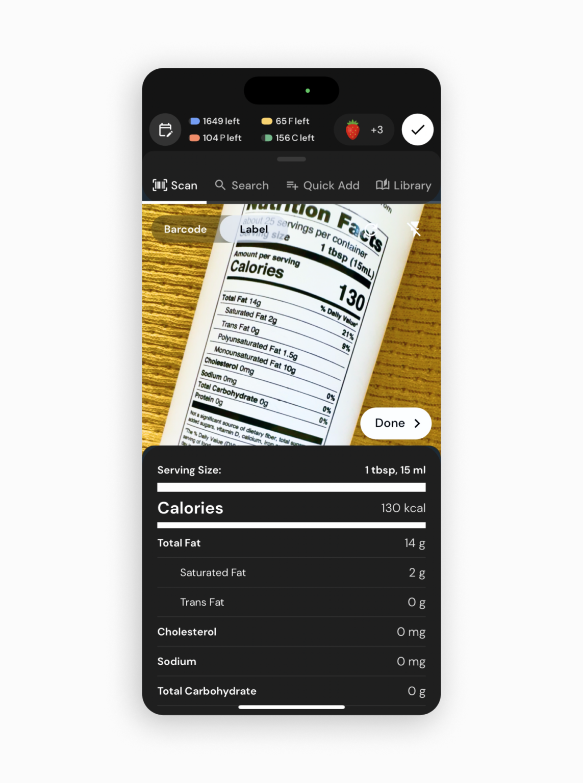 Label Scanner: Scan Nutrition Labels to Track Foods Faster