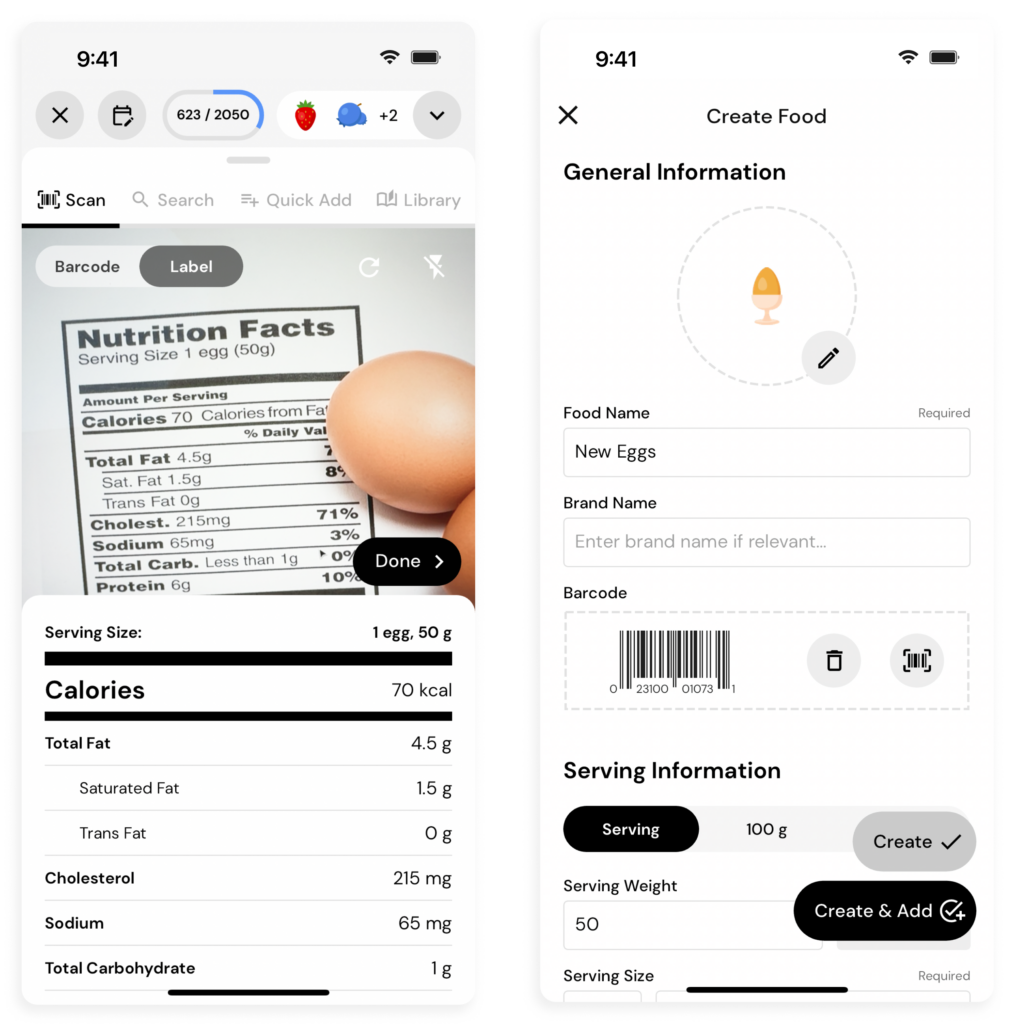 Label Scanner: Scan nutrition labels to track foods faster in MacroFactor