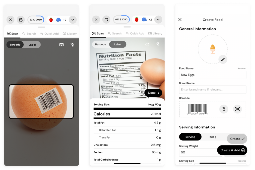 Label Scanner: Scan nutrition labels to track foods faster in MacroFactor