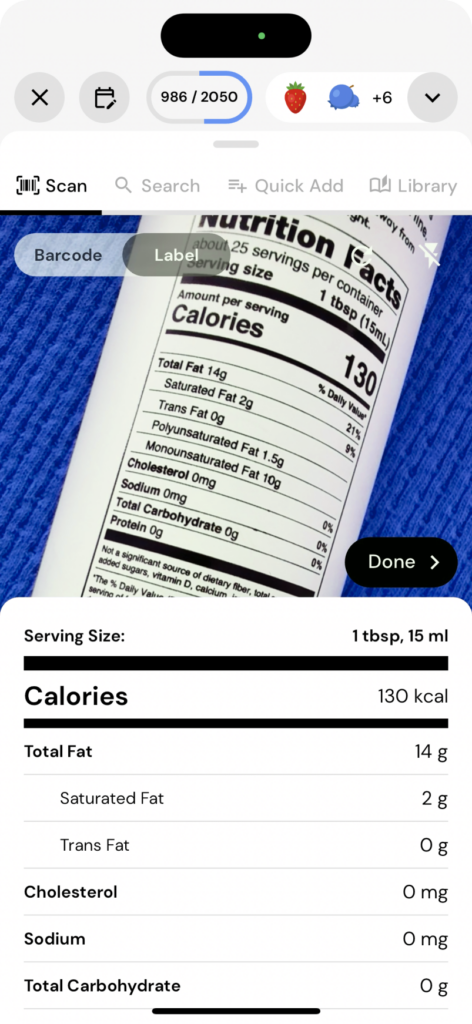 Label Scanner: Scan nutrition labels to track foods faster in MacroFactor