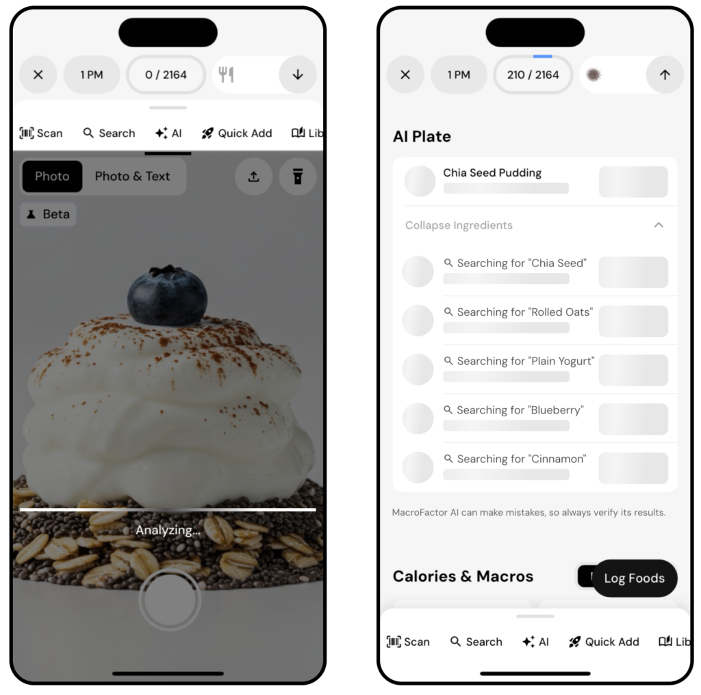 AI Food Logging - MacroFactor