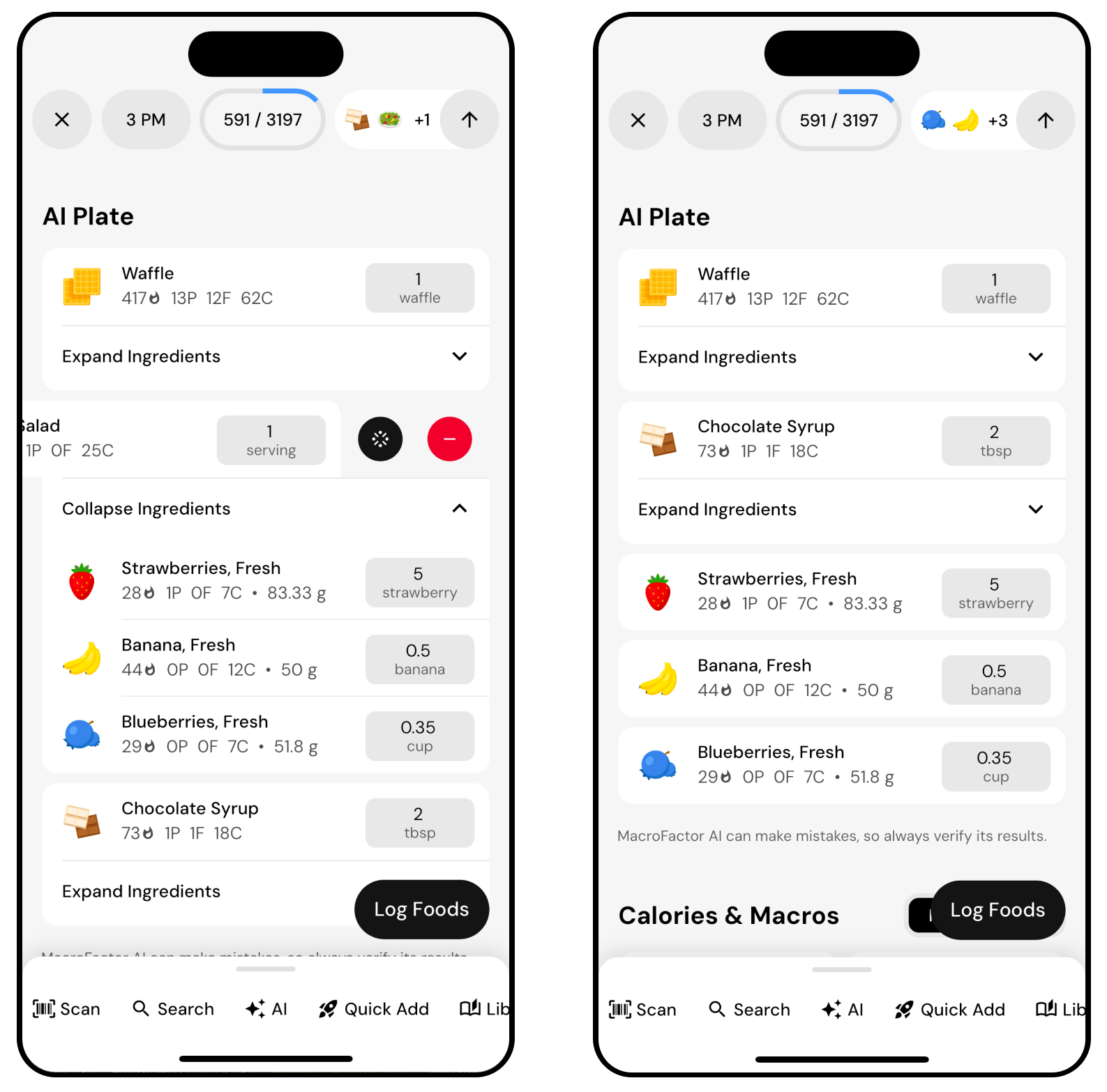 AI Food Logging - MacroFactor